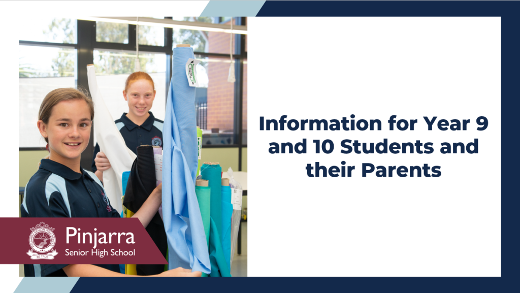 Next Step: Year 11 Course Selection - Pinjarra Senior High School